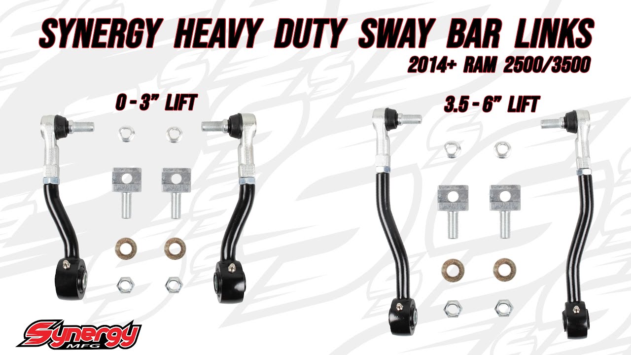 Synergy 2014+ Ram 2500 / 3500 Heavy Duty Sway Bar Links - YouTube