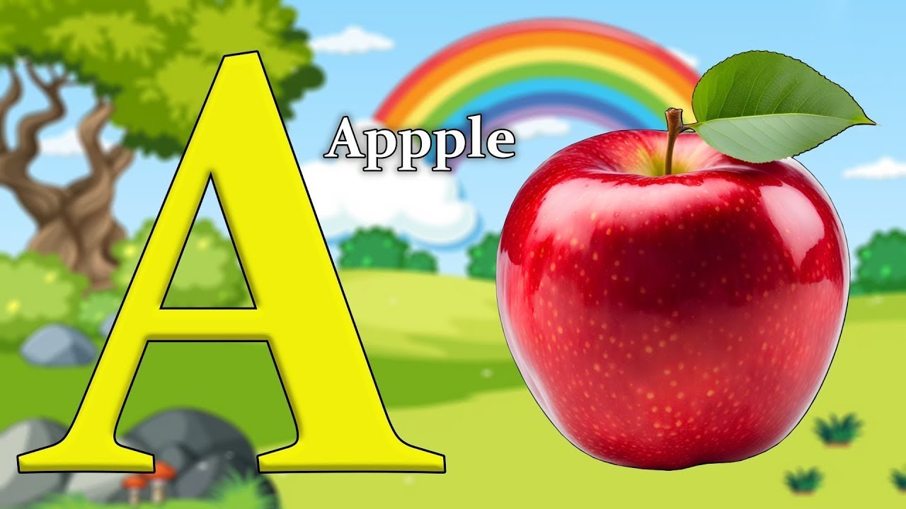 A for apple , abcd song, Phonics Song, abcd rhymes video, abcd learning ...