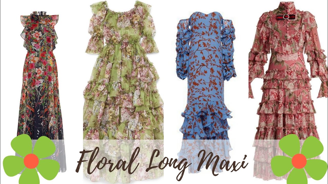 Beautiful Floral Long Frock Designs ️ | Frocks for Girls | Long Maxi ...