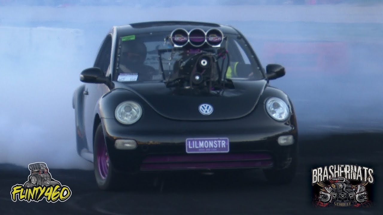 CRAZY SUPERCHARGED VW BEETLE "LILMONSTR" AT BRASHERNATS - YouTube