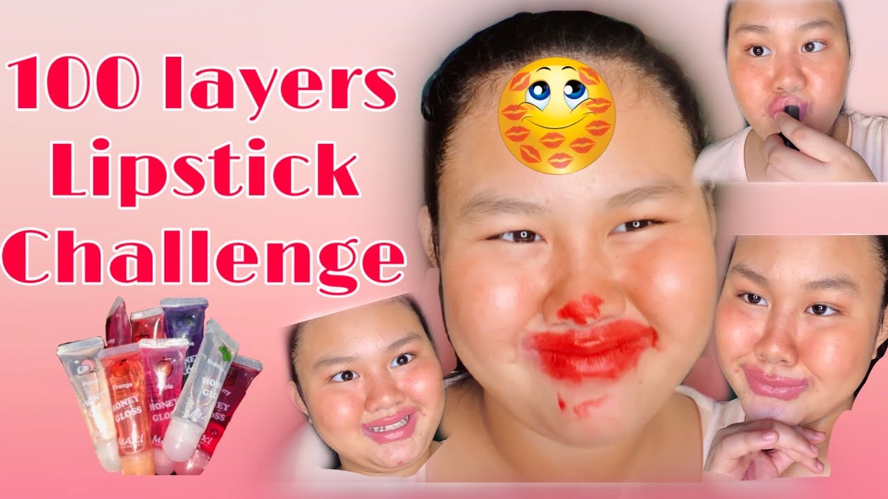 100 LAYERS LIPSTICK CHALLENGE!!! - YouTube