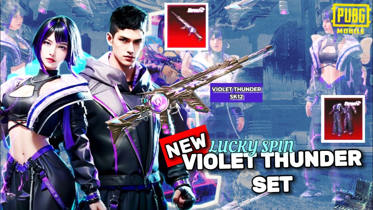 NEW LUCKY SPIN VIOLET THUNDER SET @PUBGMOBILE CRATE OPENING # ...