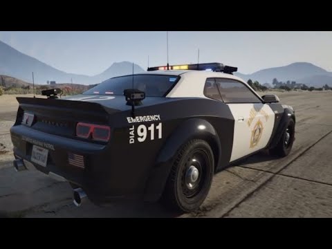 Bravado Gauntlet police car (challenger hellcat) - GTA online - YouTube
