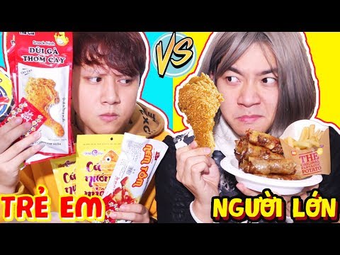 ĐỒ ĂN VẶT TRẺ EM VS ĐỒ ĂN VẶT NGƯỜI LỚN! - GIA ĐÌNH LỒI RỐN