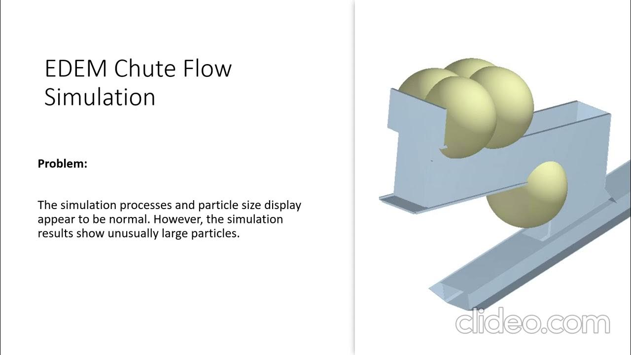 EDEM Tutorial, huge particles are shown on the result of the edem simulation - YouTube
