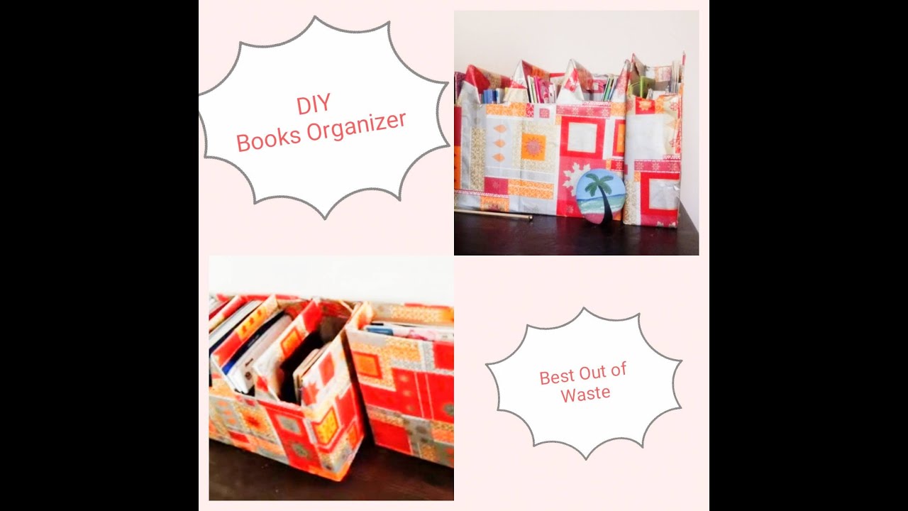 How to make Books Organizer / Book Holder / DIY Books Organizer / Best ...
