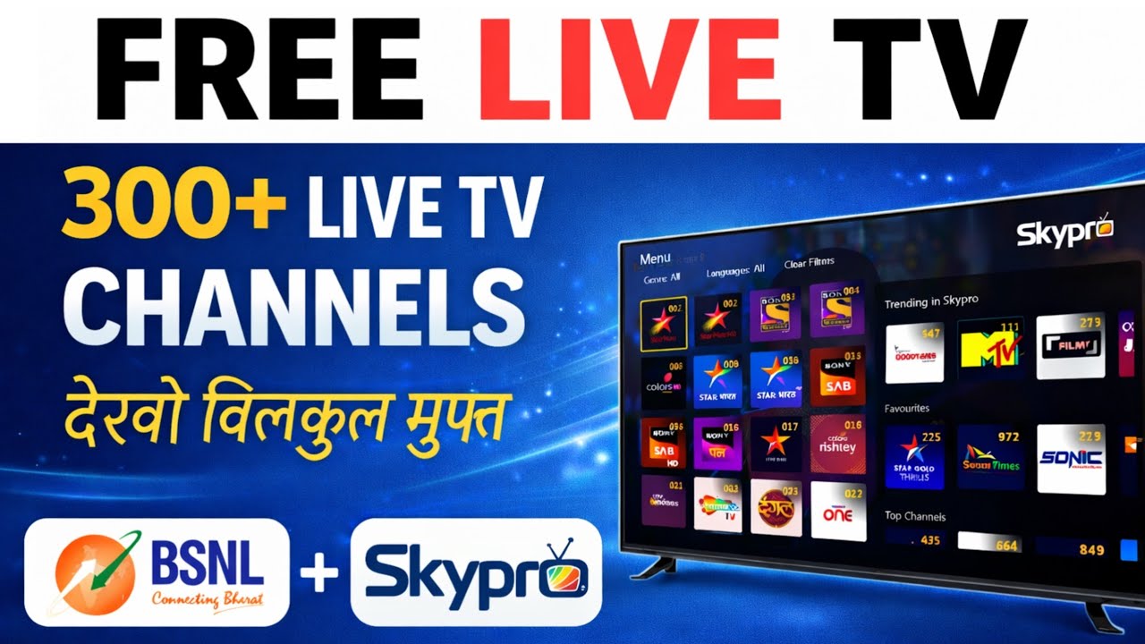 Skypro IPTV Channel List | BSNL Live TV App | Skypro IPTV Activate ...