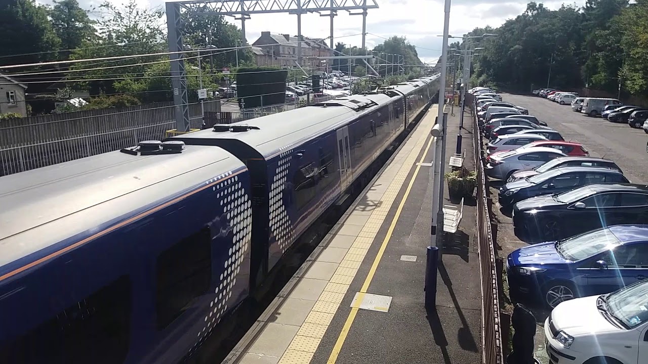 2 fast trains at Lenzie - YouTube