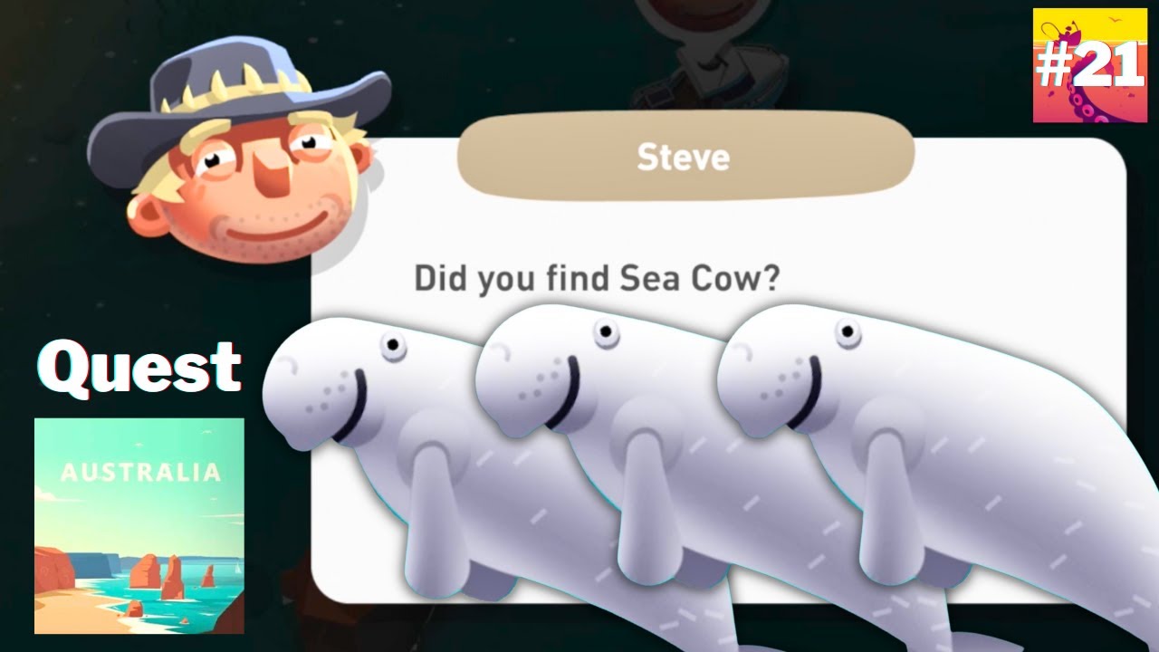 Creatures Of The Deep : Sea Cow Quest (Australia Map) - YouTube