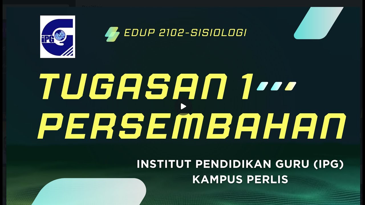 EDUP 2102-Sosiologi TUGASAN 1 - YouTube