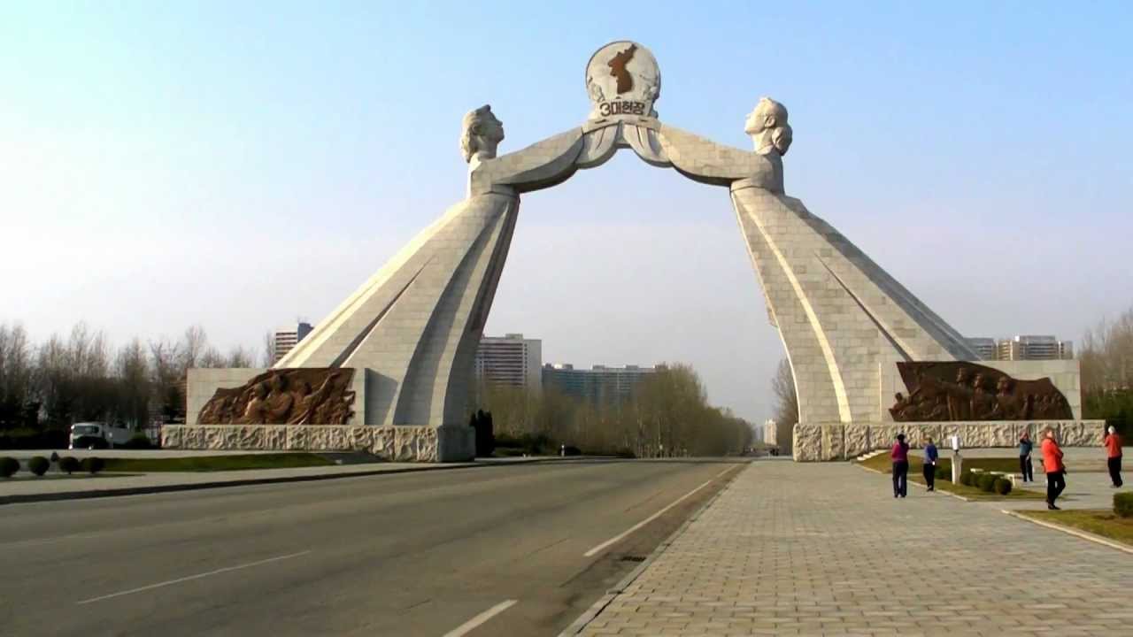 Pyongyang Arch of Reunification North Korea April 2012 - YouTube