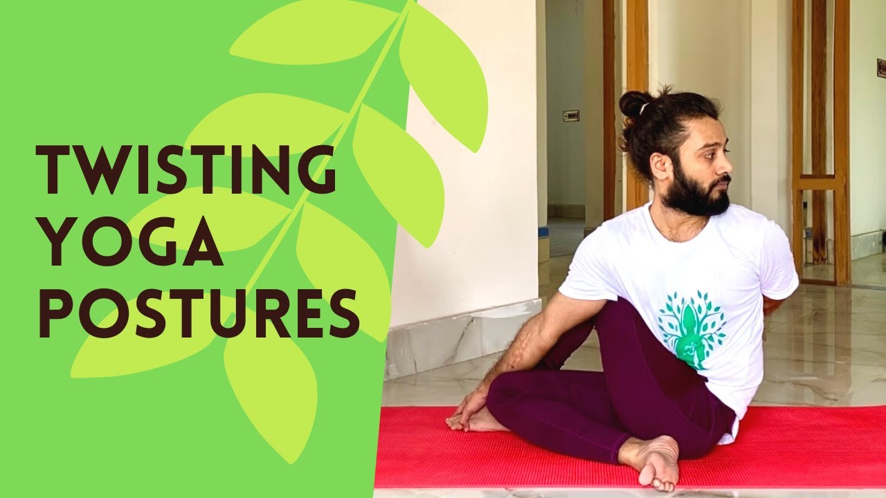 Twisting Yoga Poses | Beginner to Intermediate level Spinal Twist ...