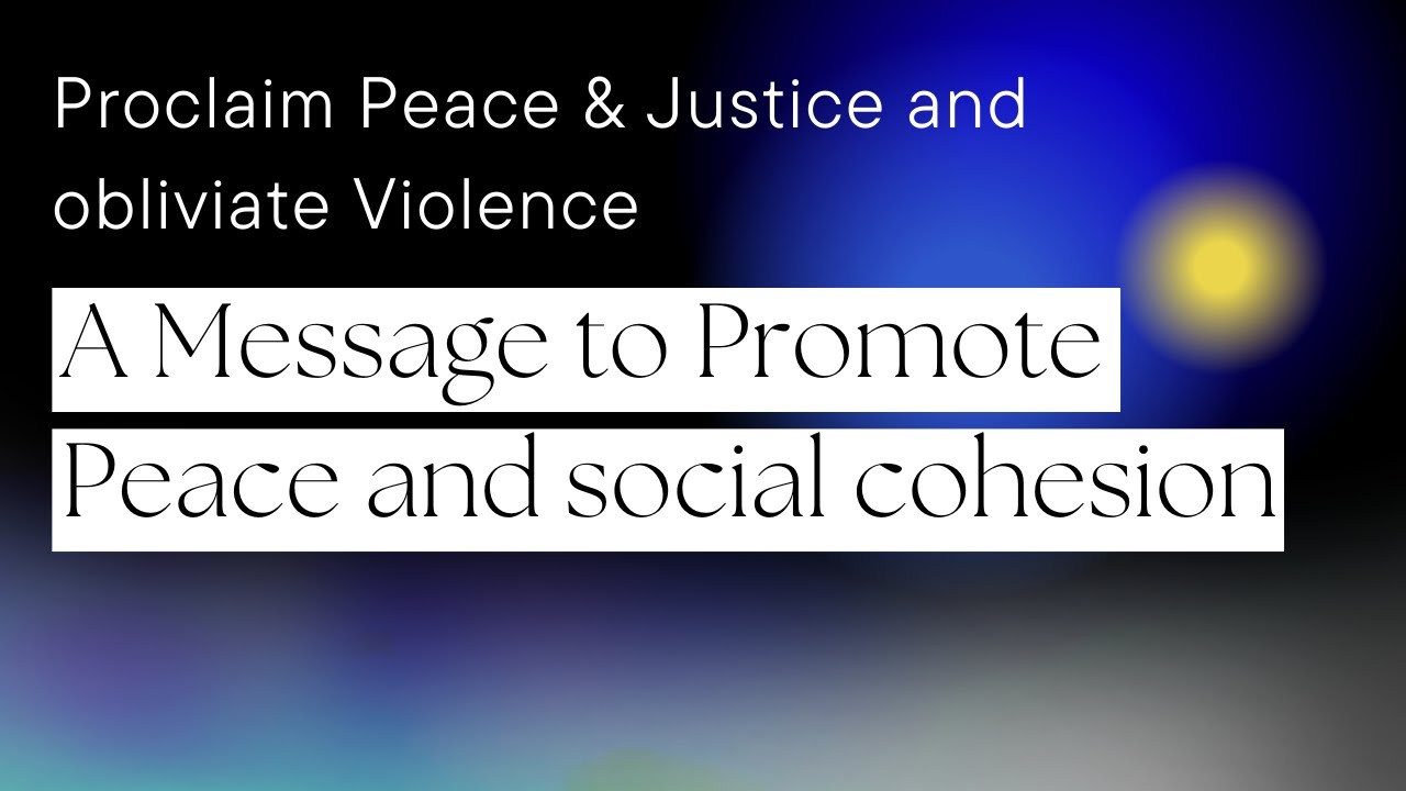 A Message to Promote Peace - YouTube