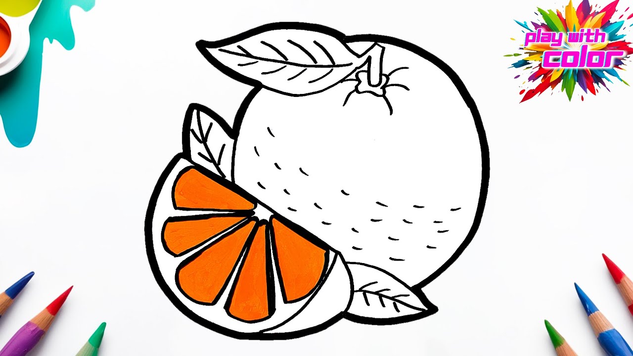 Draw and Color an Adorable Orange | Easy Step-by-Step Tutorial - YouTube