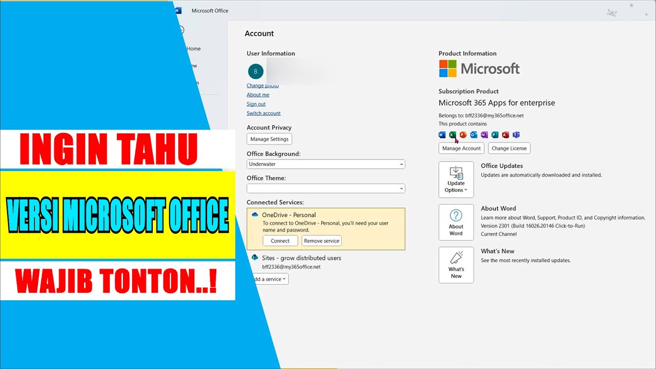 Ini Dia Cara Mengetahui Versi Microsoft Office - YouTube