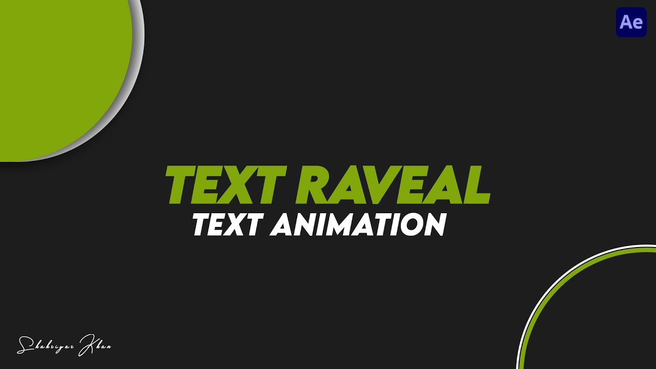 Text Raveal Animation After Effects Tutorial 2022 #Aniamtions # ...