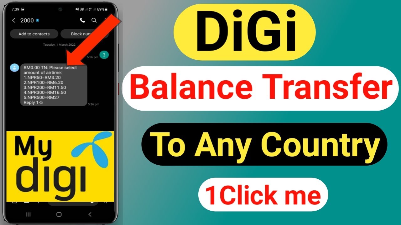 How to transfer balance digi to any country | Digi se paisa kaise ...