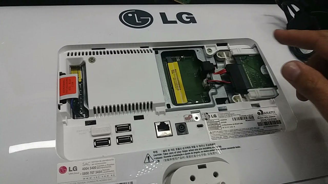 All in one LG 22v240 sem video Resolvido - YouTube