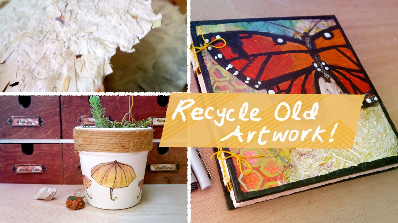 Creative things to do with your Old Artwork! - YouTube