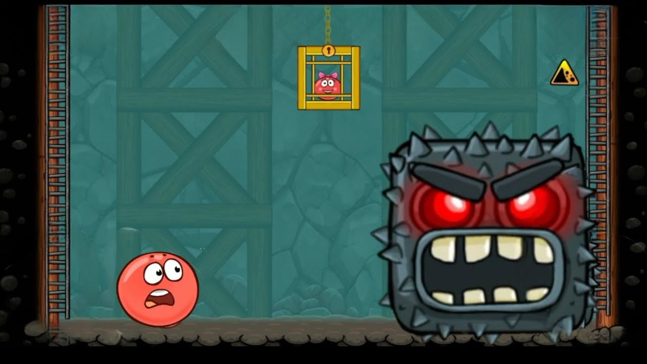 Red ball 4 gameplay part 5 | Into the caves | Redball gameplay in ...