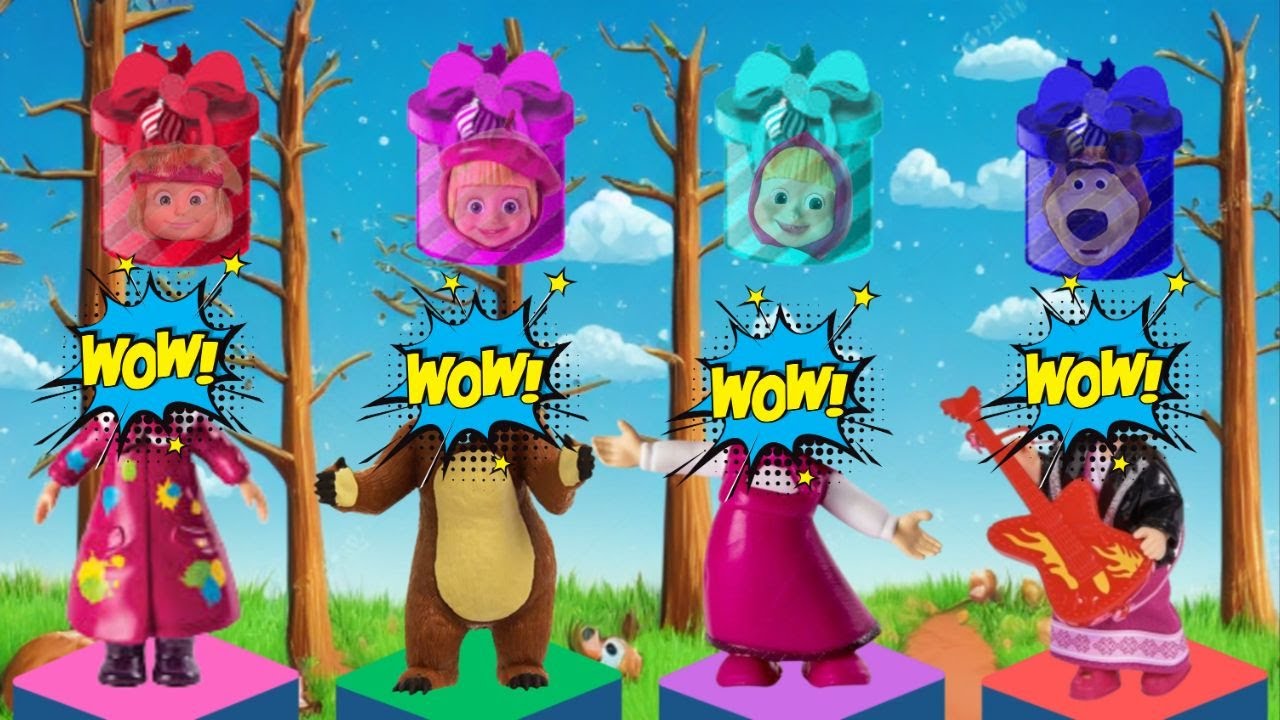 Masha and the bear | Match The Head Game Coco | Wrong Head Video For ...