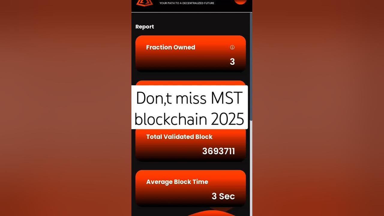MST blockchain Don't miss you 2025#mst #mstblockchain #mstc #crypto - YouTube