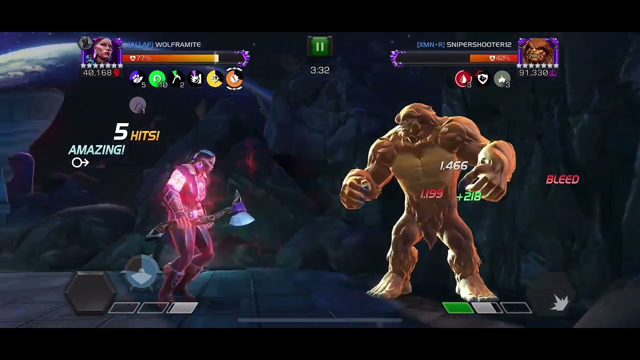 MCoC Cheeilth vs Sasquatch on node 32 (ebb flow intercept, mighty ...