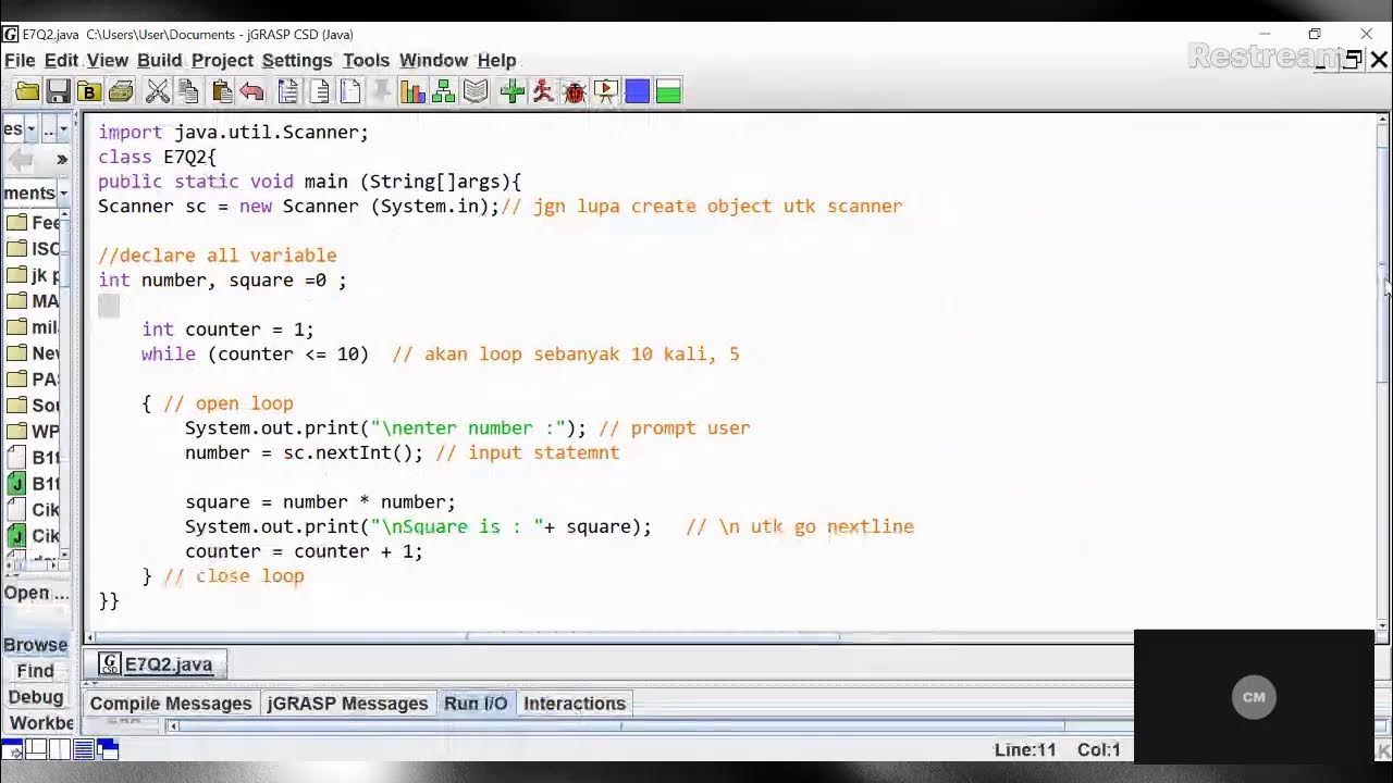 JAVA PROGRAM || REPETITION COUNTER CONTROL - YouTube