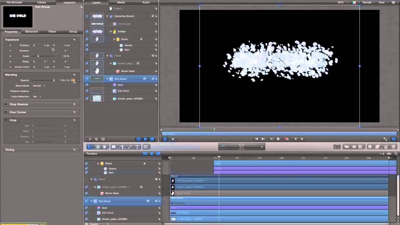 Apple Motion 5 Tutorial - Exploding Ice Text (Part 2.2) - YouTube