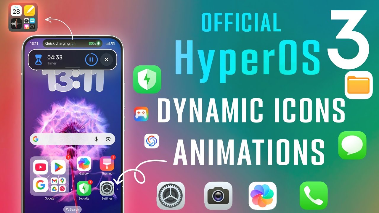 Exclusive First Look 🔥 HyperOS 3 Dynamic Icons Animation Revealed - YouTube