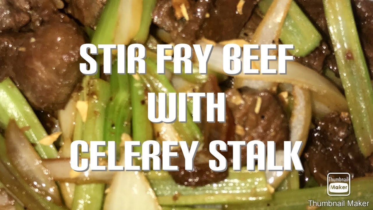 stir fry beef with celerey stalk #beef#celerey stalk - YouTube