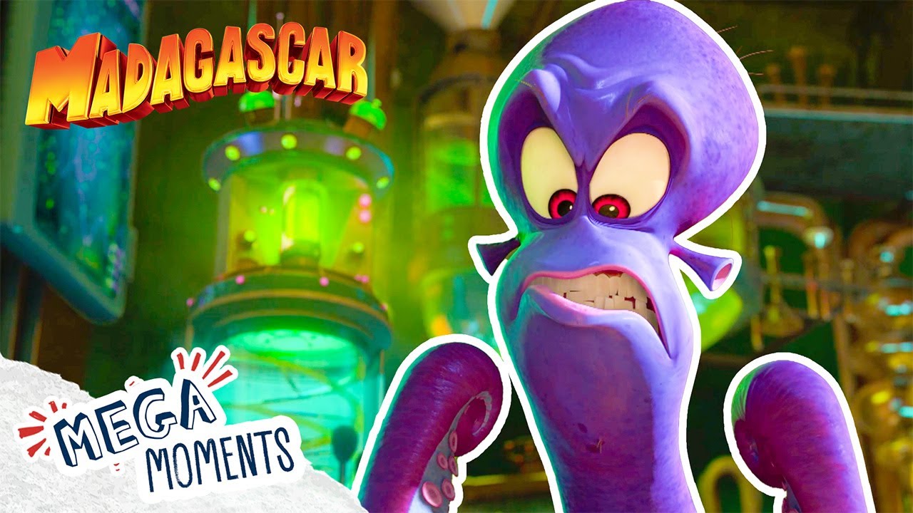 Dr Dave the OCTOPUS!? 🐙 | Penguins of Madagascar | Clips | Mega Moments ...
