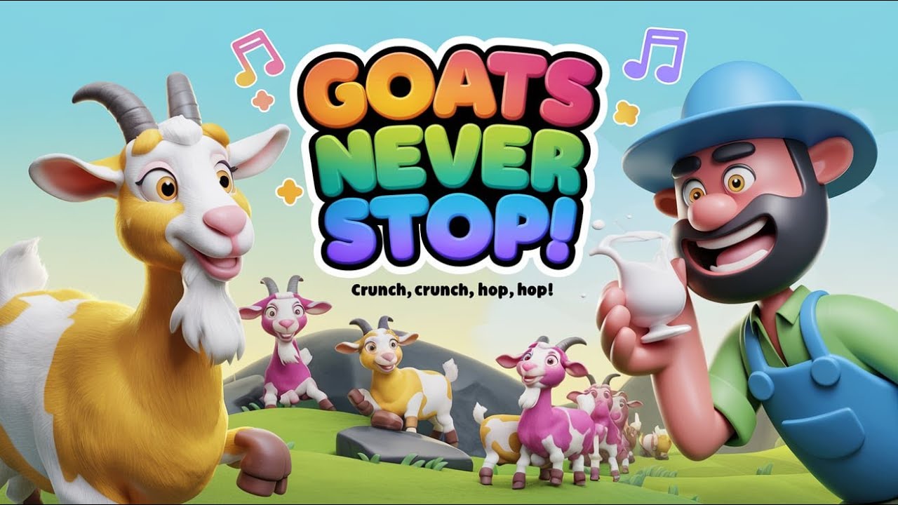 Let’s Play with the Goats! Educational Farm Song for Kids! 3D Animation ...