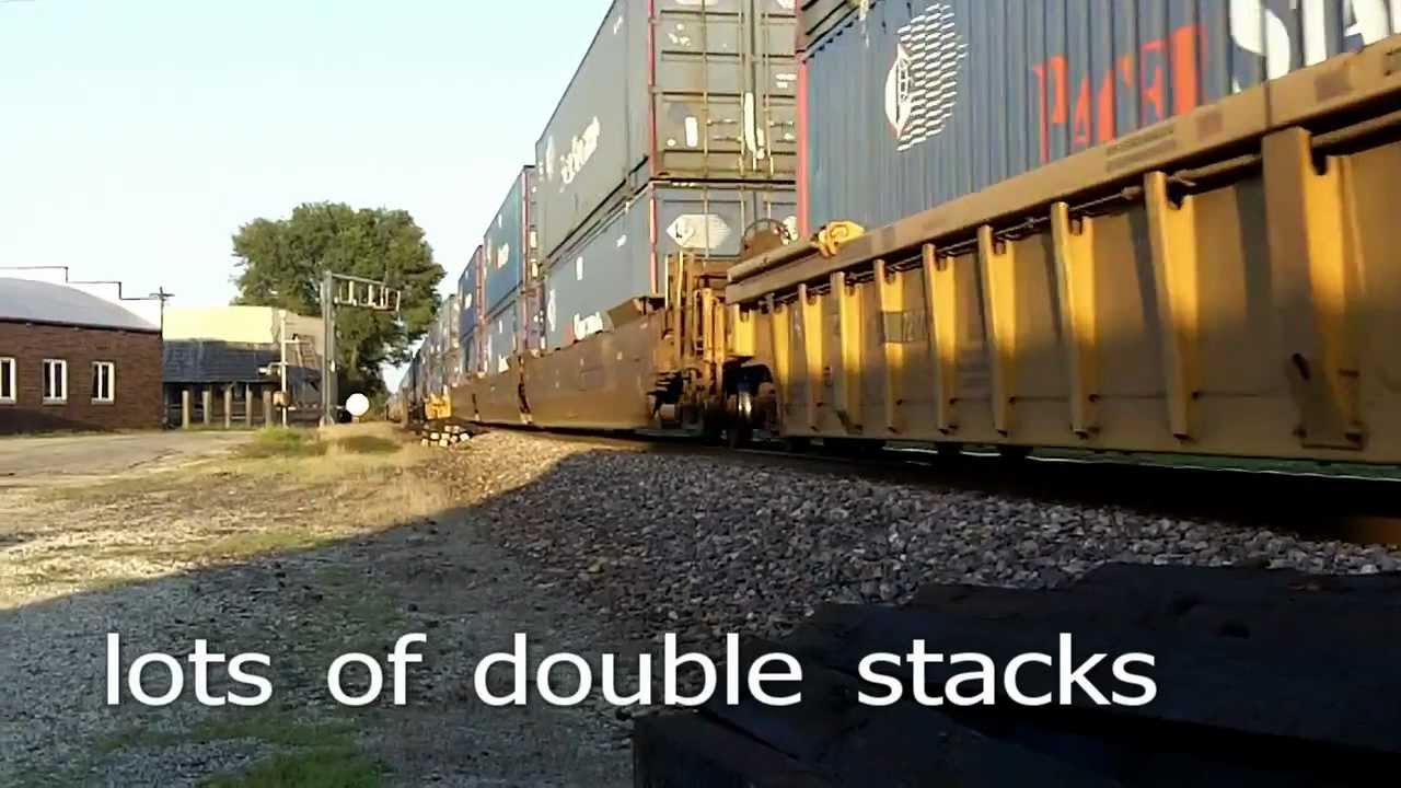 Freight Train Returning Empty Containers To China - YouTube