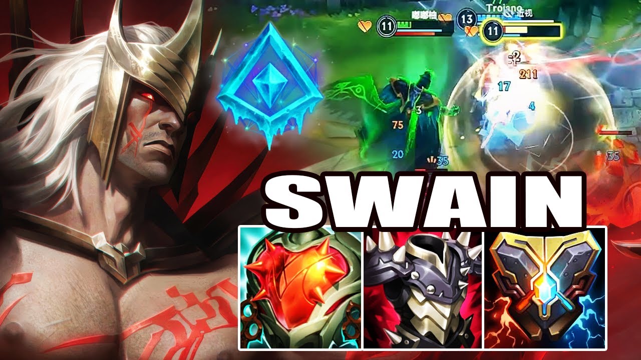 WILD RIFT SWAIN SUPPORT GAMEPLAY | KDA : 1- 0- 23 | RUNE : Glacial ...