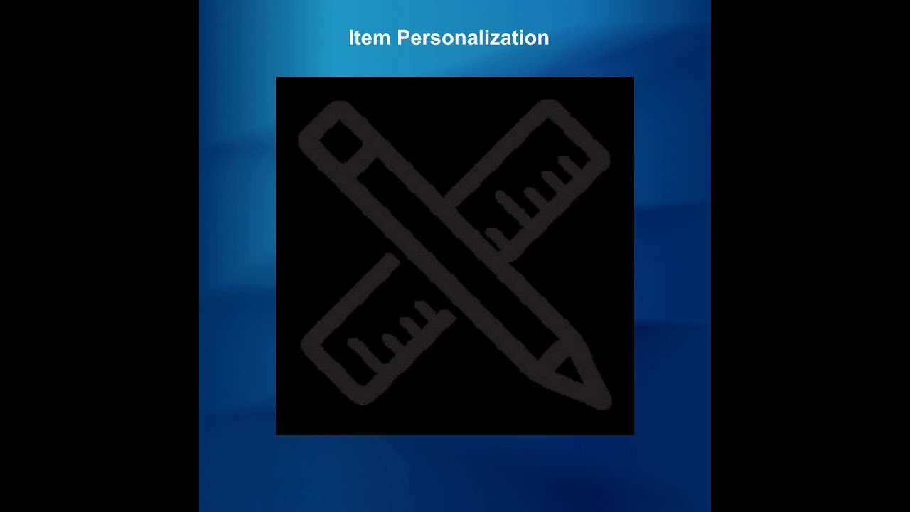 Item Personalization - YouTube