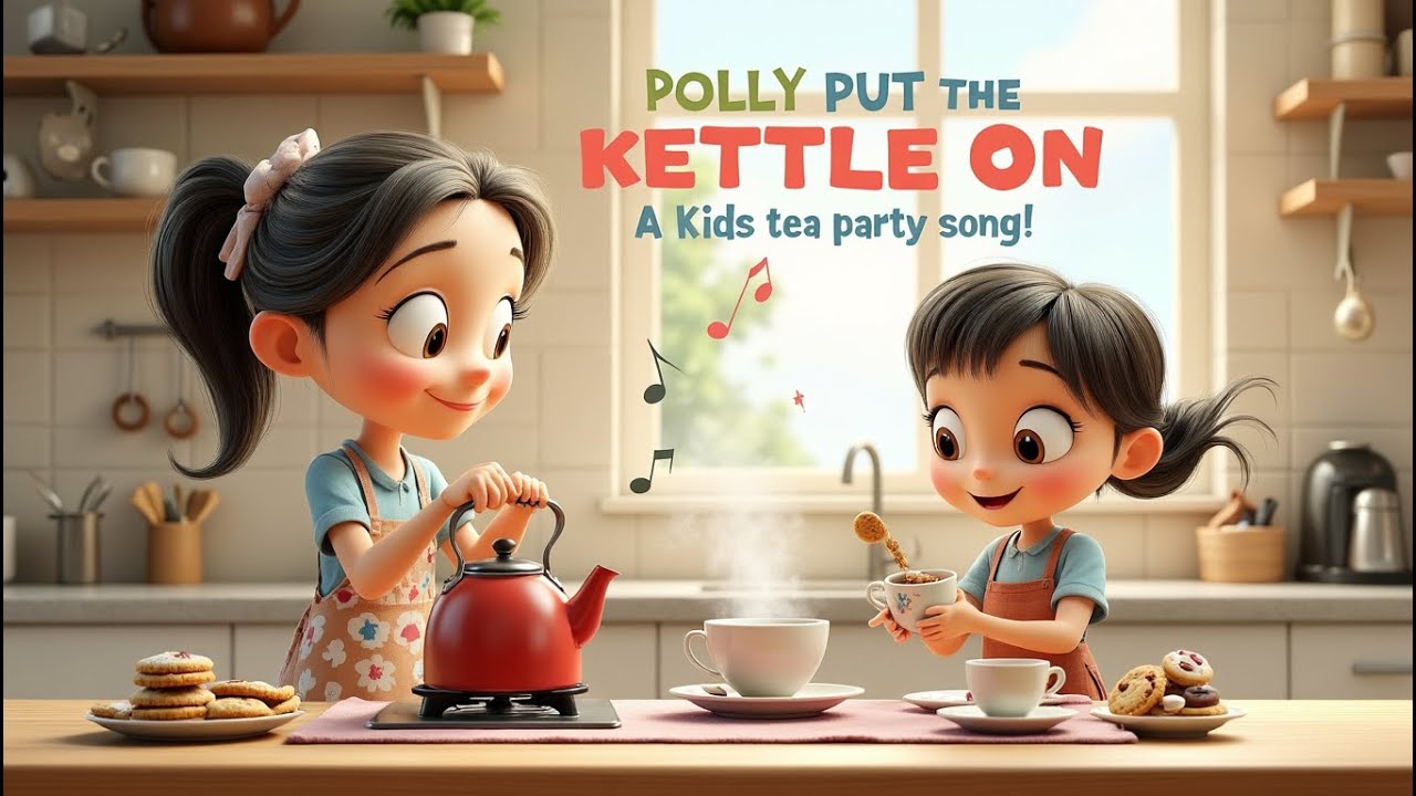 Polly Put the Kettle On – Sing Along Kids song for Children (Full ...