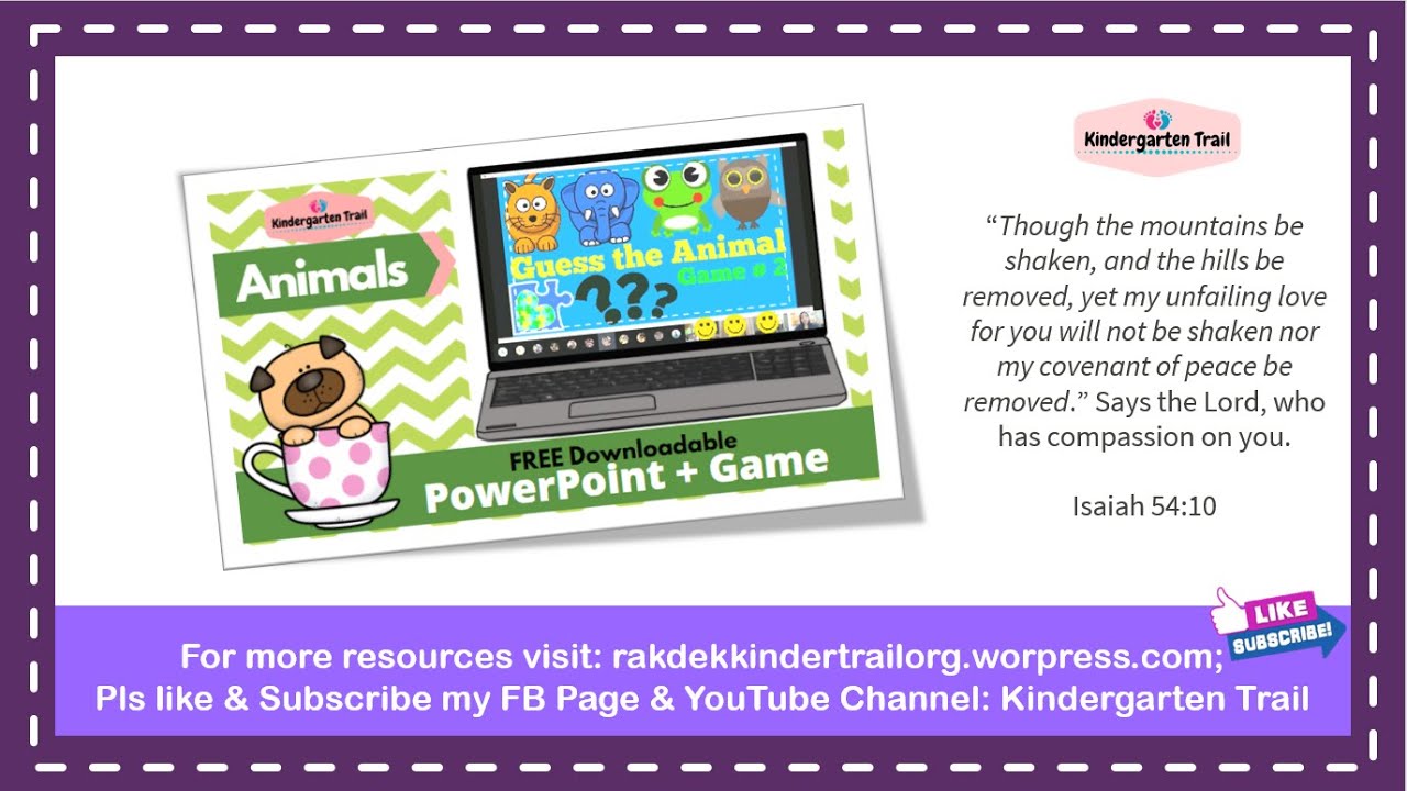 LIVE Online Teaching | Animals | ESL /EFL kindergartners | Free ...