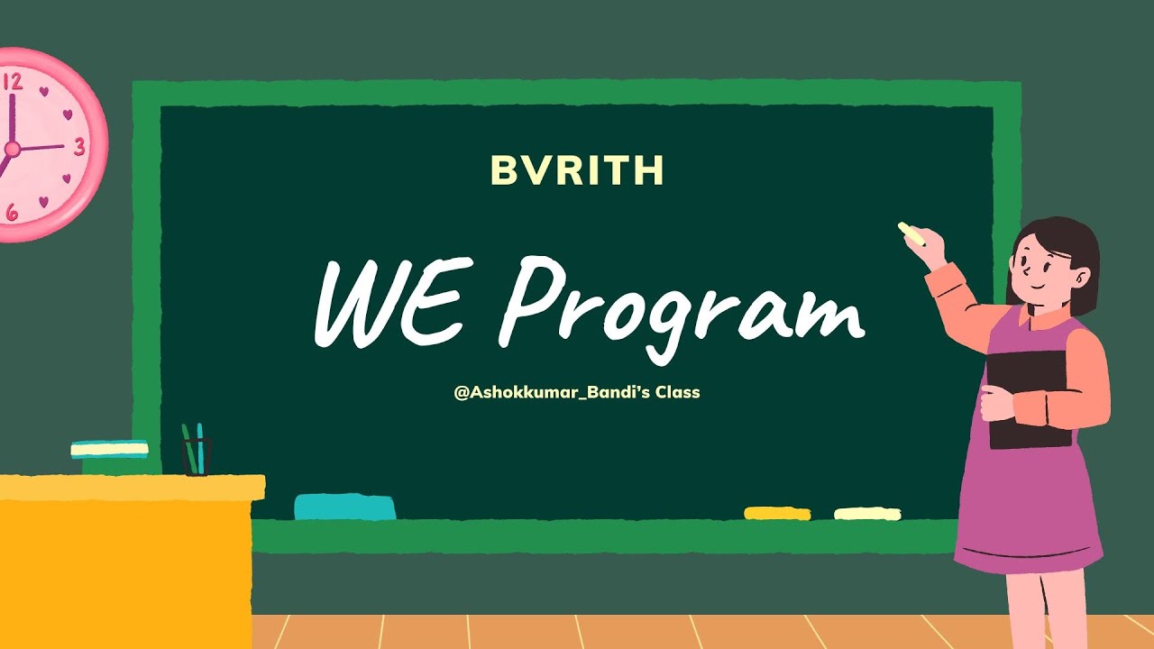 BVRITH WE PROGRAM 30/10/2024 - YouTube