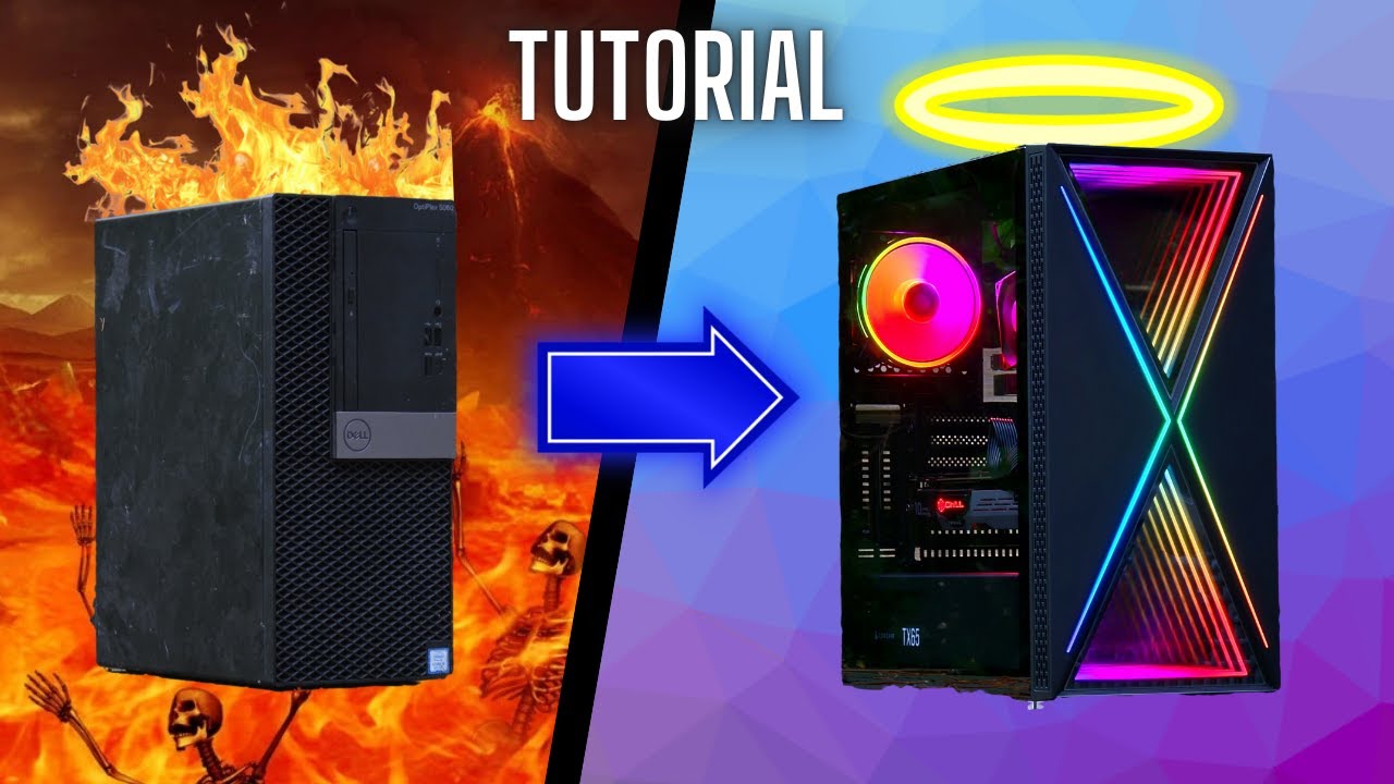 Turning an Office PC into a GAMING PC - How to Build a BUDGET Game PC (Dell Optiplex Case Swap ...