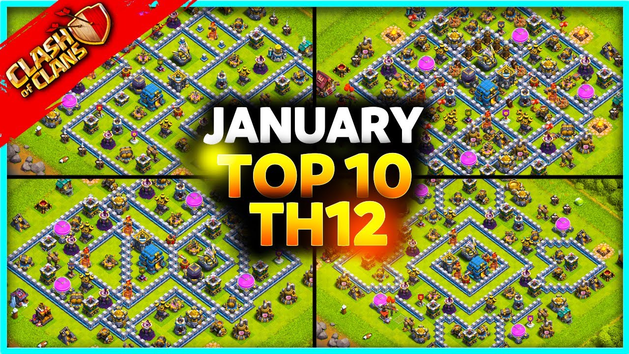 NEW Best AWESOME TH12 WAR/TROPHY Base Link (Top10) Clash of Clans ...