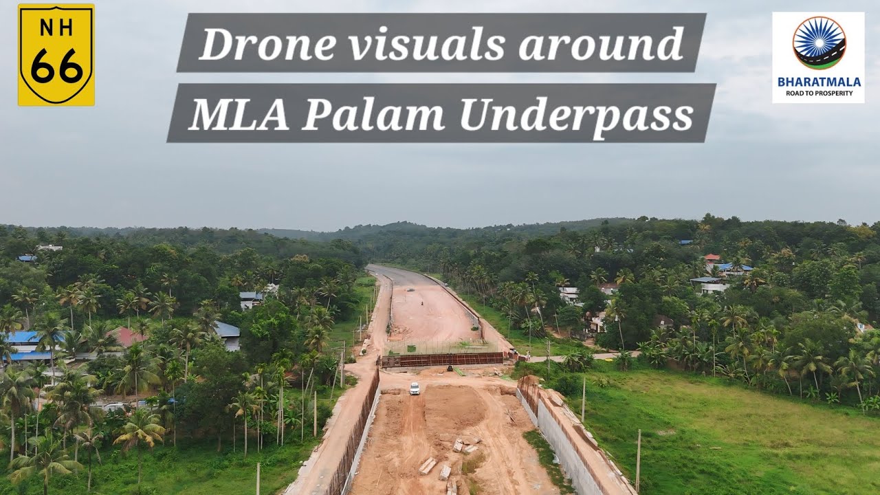 Drone visuals around MLA Palam Underpass, Attingal Bypass - YouTube