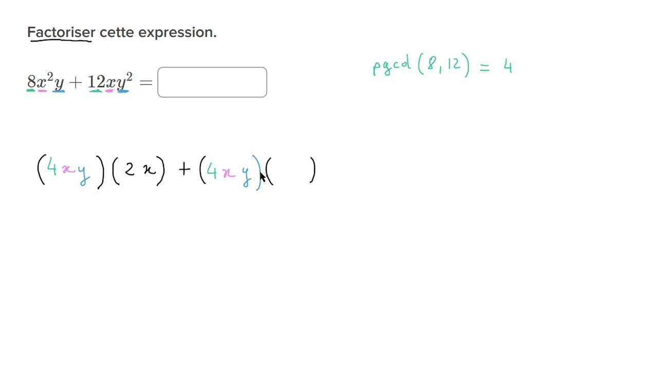 Repérer un facteur commun pour factoriser un polynôme - YouTube