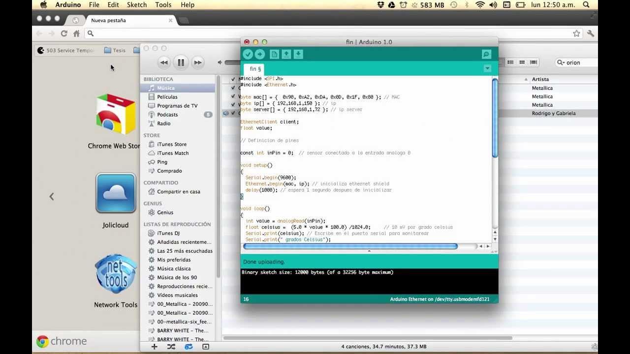 Arduino Ethernet + LM35 + MySQL - YouTube
