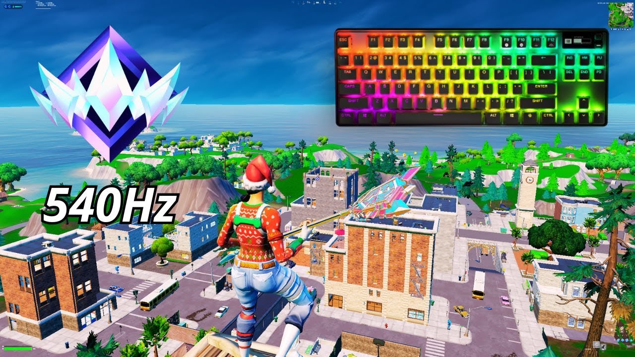 SteelSeries Apex Pro Mini Fortnite Gameplay | ASMR Keyboard | 240 FPS ...
