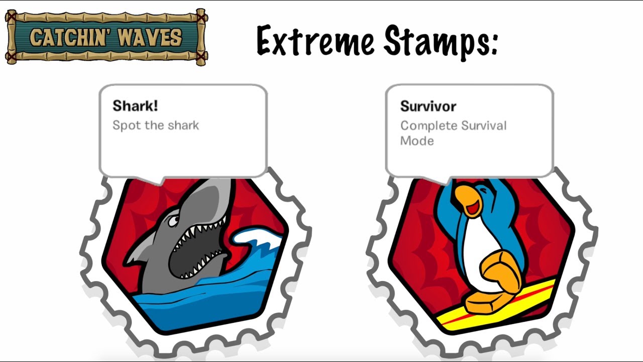 Catchin' Waves Extreme Stamps Guide - Club Penguin Rewritten - YouTube
