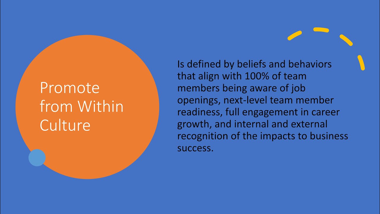 Cultivate a Promote from Within Culture - YouTube