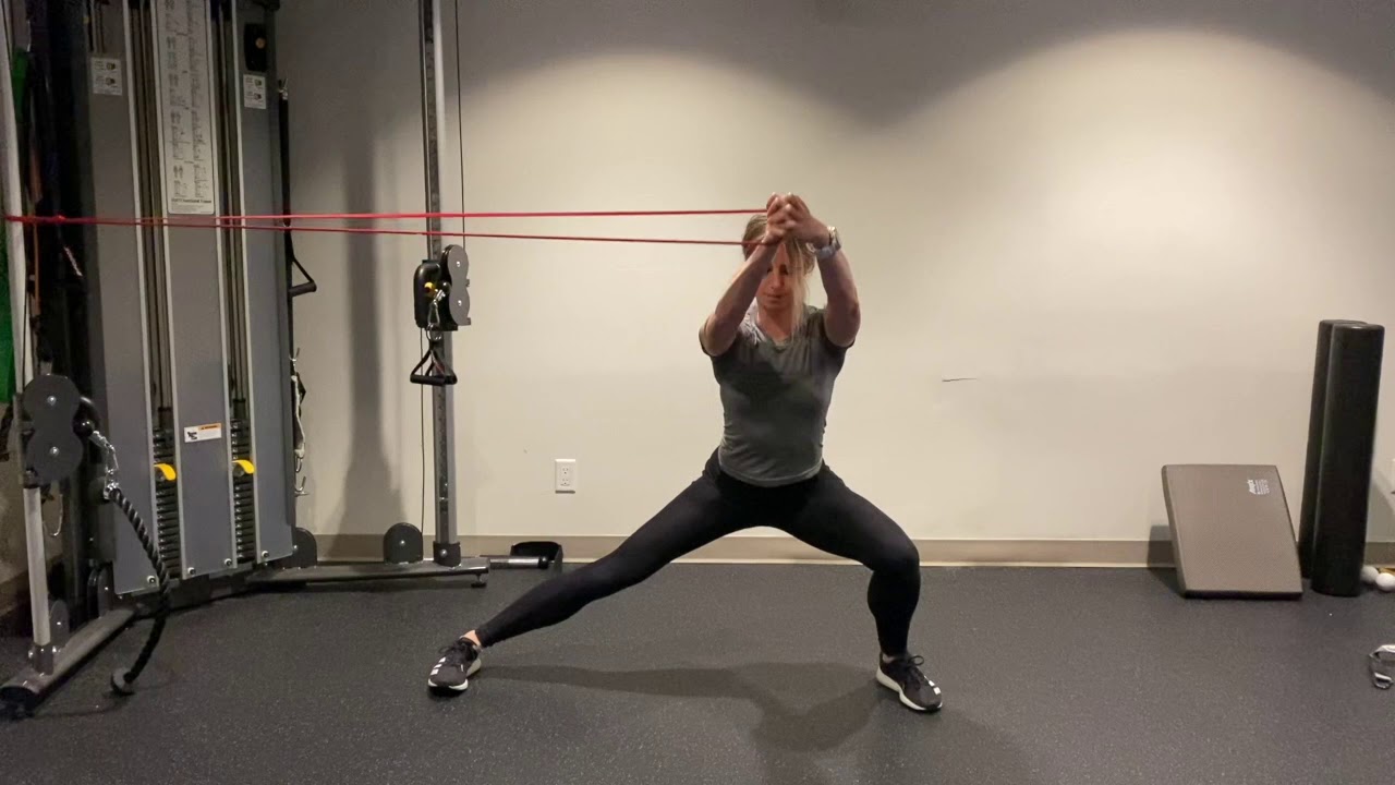 Lateral lunge with pallof - YouTube