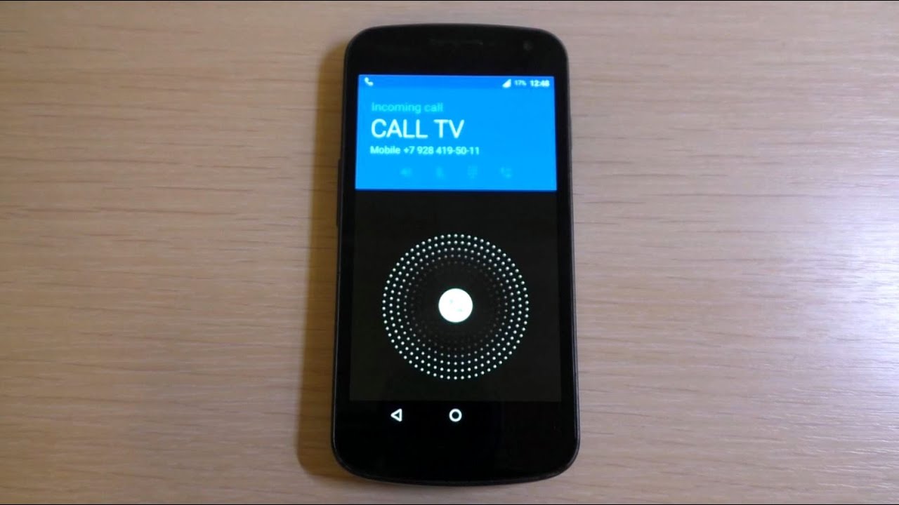 Samsung Nexus Incoming Call - YouTube