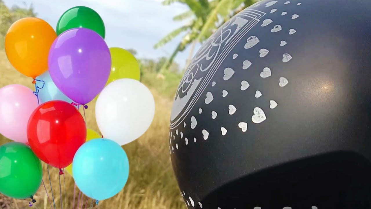 Meniup dan menerbangkan balon kecil menjadi balon raksasa - YouTube